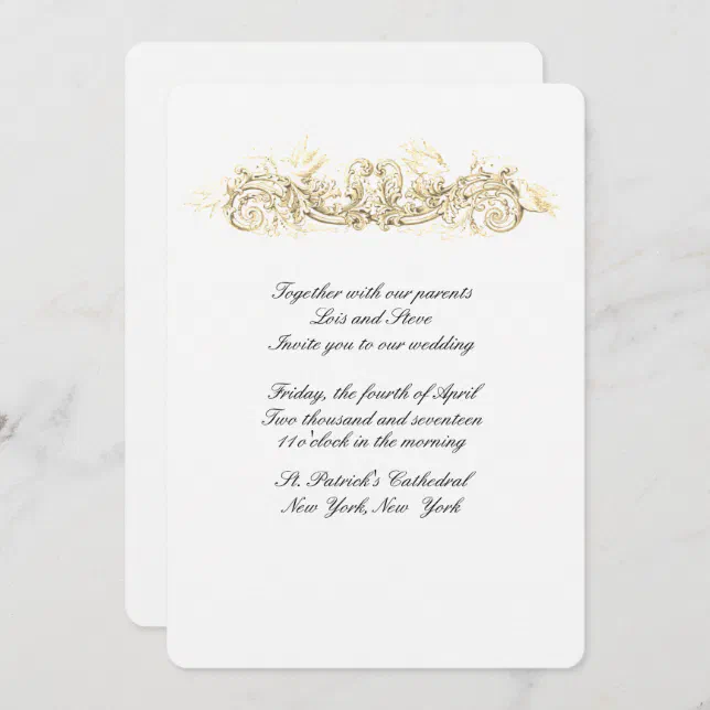 Beautiful Doves Wedding Invitation | Zazzle