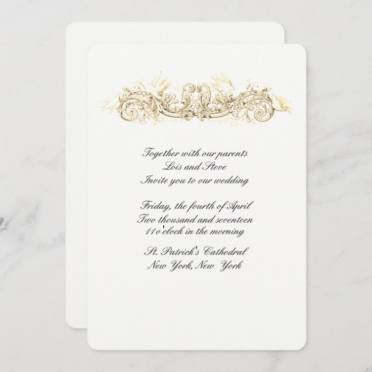 Beautiful Doves Wedding Invitation | Zazzle