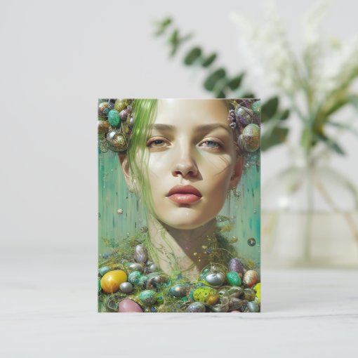 Beautiful Easter Goddess Postcard | Zazzle