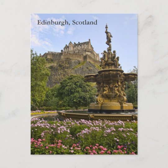 Beautiful Edinburgh Castle Postcard | Zazzle.com