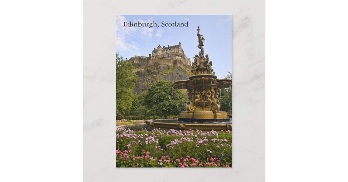 Beautiful Edinburgh Castle Postcard | Zazzle