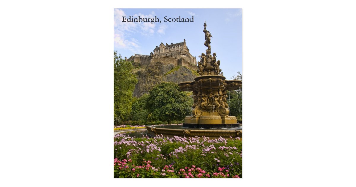 Beautiful Edinburgh Castle Postcard | Zazzle.com