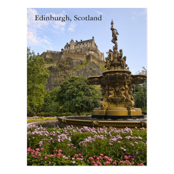 Beautiful Edinburgh Castle Postcard | Zazzle.com