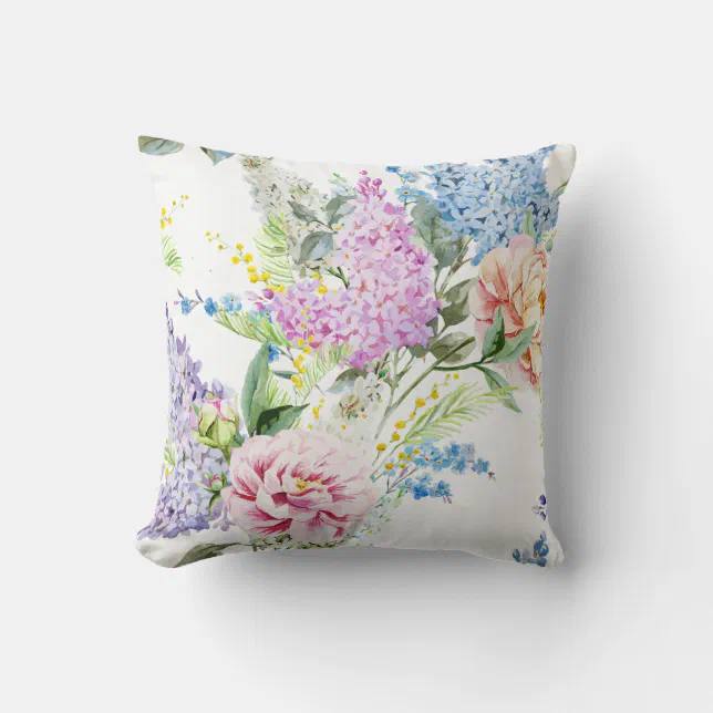 Beautiful & Elegant Hand Painted | Throw Pillow | Zazzle