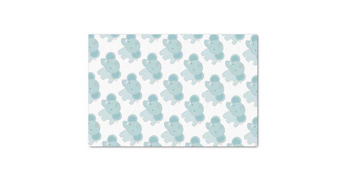 Beautiful Elephant Baby Shower Custom Tissue Tissue Paper | Zazzle