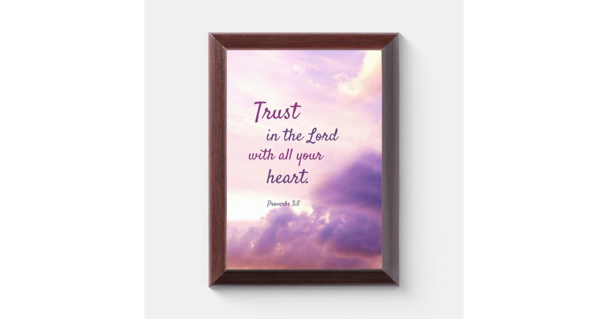 Beautiful Encouraging Bible Verse Quote Award Plaque | Zazzle