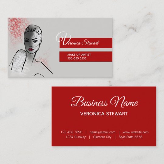 Beautiful Face Illustration Business Business Card | Zazzle.com