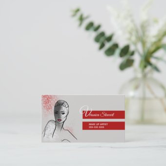 Beautiful Face Illustration Business Business Card | Zazzle