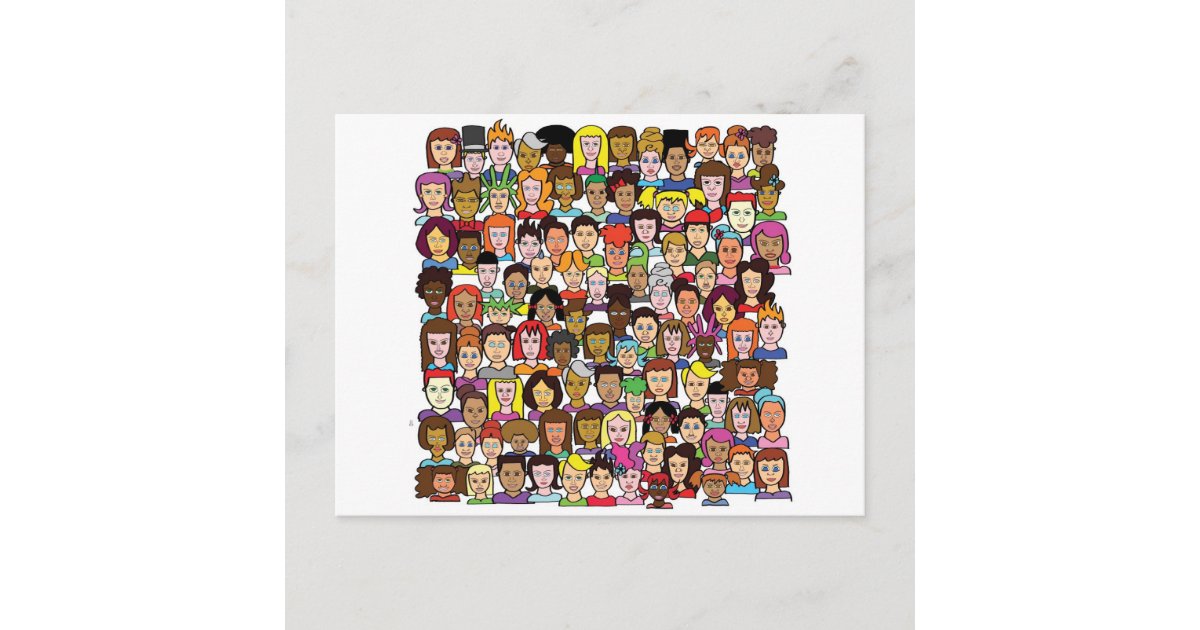 Beautiful Faces Postcard | Zazzle
