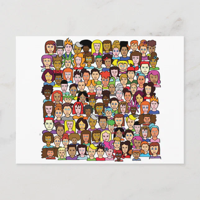 Beautiful Faces Postcard | Zazzle