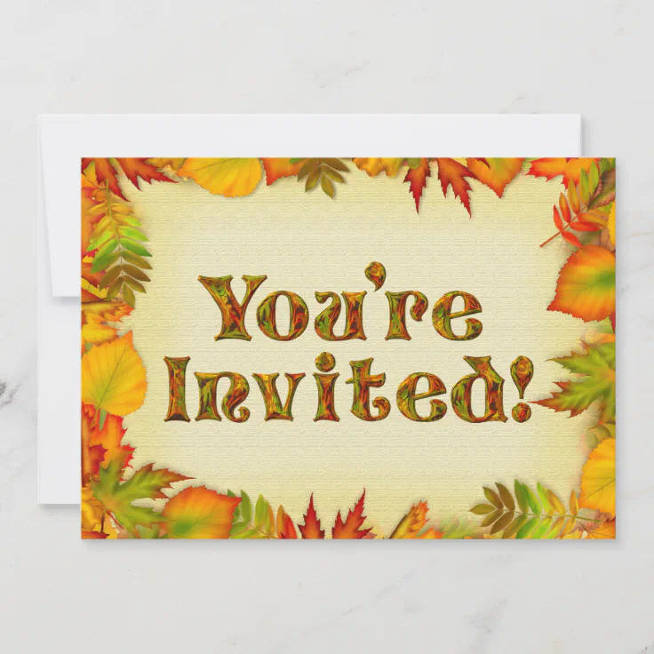 Beautiful Fall/Autumn Birthday Party Invitation | Zazzle