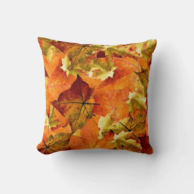 Beautiful Fall Leaves Pillow! Throw Pillow | Zazzle