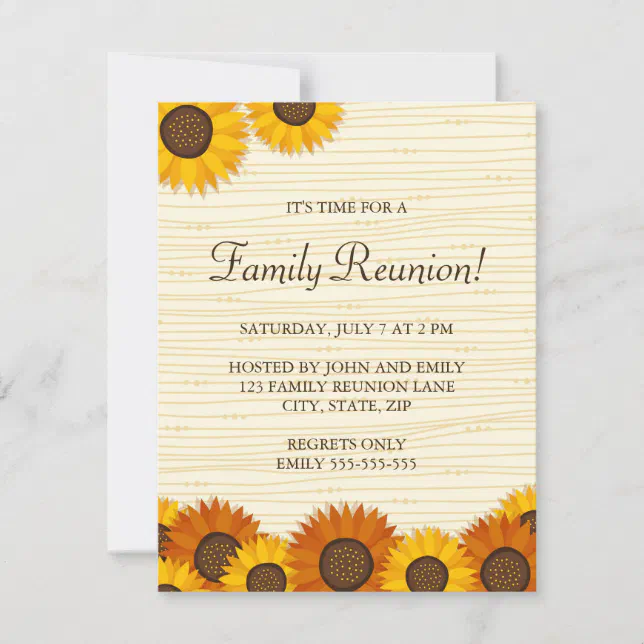 Beautiful family reunion party invitations | Zazzle