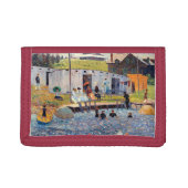 Beautiful famous painting at the beach trifold wallet | Zazzle