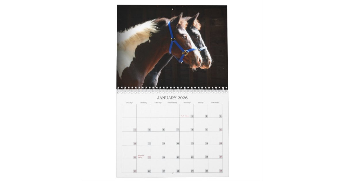 Beautiful Farm Animals Calendar | Zazzle