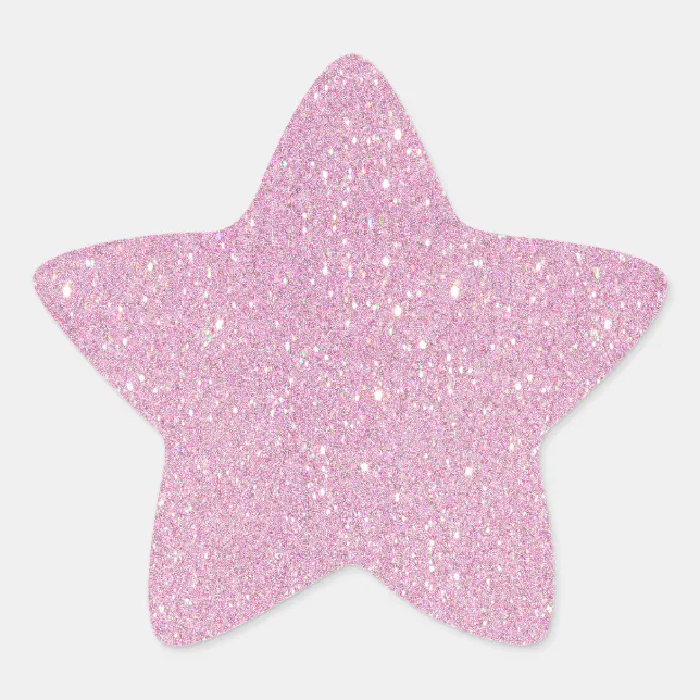 Beautiful fashionable soft purple glitter shinning star sticker | Zazzle