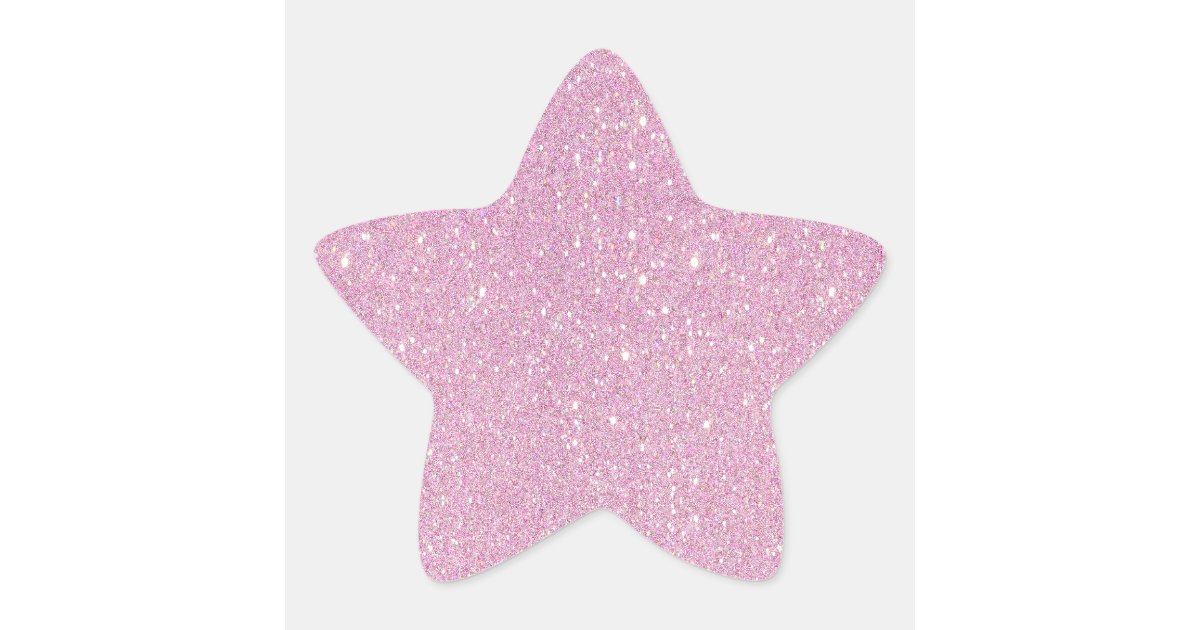 Beautiful fashionable soft purple glitter shinning star sticker | Zazzle