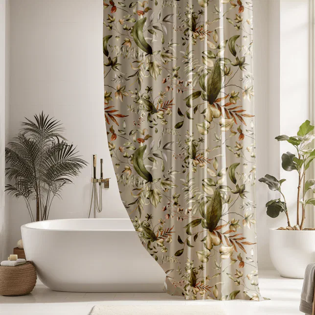 Beautiful Fern Leaves Shower Curtain | Zazzle