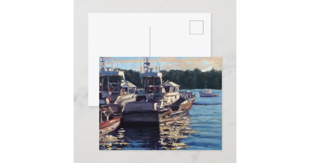 Beautiful Fishing Boat Scene Postcard | Zazzle
