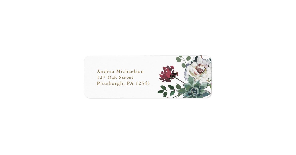 Beautiful Floral Address Label | Zazzle