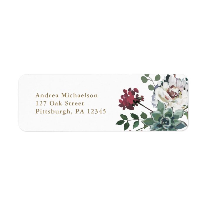 Beautiful Floral Address Label | Zazzle.com
