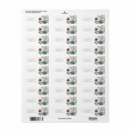 Beautiful Floral Address Label | Zazzle