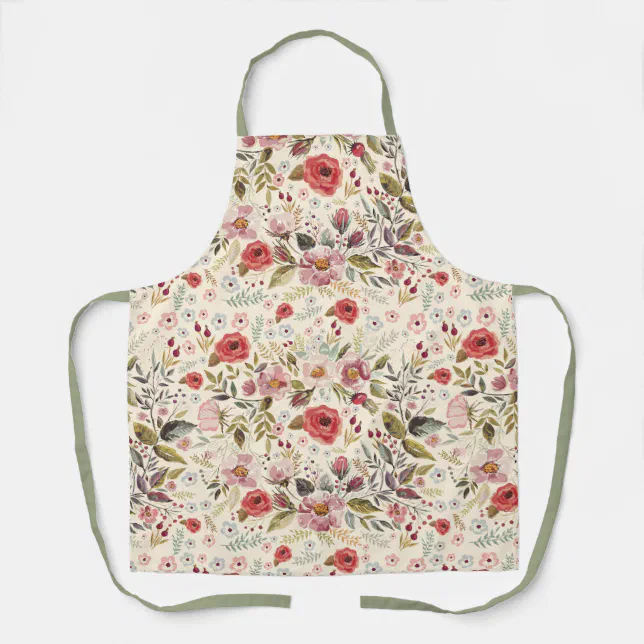 Beautiful Floral Apron | Zazzle