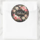 Beautiful Floral Birthday sticker: "HappyBirthday" Classic Round ...