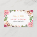 Beautiful Floral Graduate Students Graduation Calling Card | Zazzle