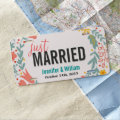 Beautiful Floral Just Married Wedding Decoration License Plate | Zazzle