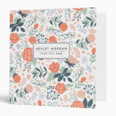 Beautiful Floral Pattern Girly Binder | Zazzle