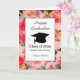 Beautiful Floral Pink Graduation Card | Zazzle