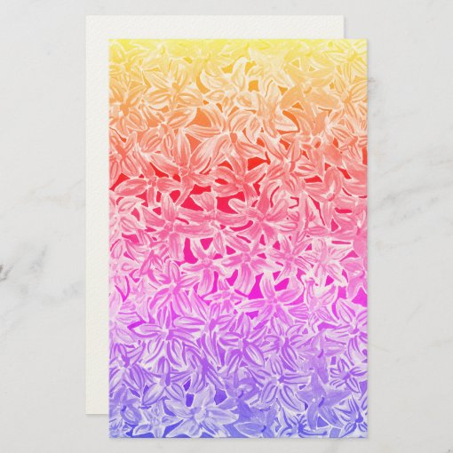 Beautiful Floral Print Writing Paper | Zazzle