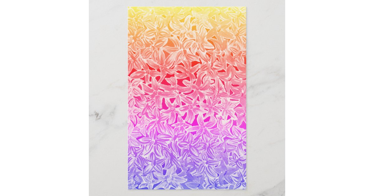 Beautiful Floral Print Writing Paper | Zazzle