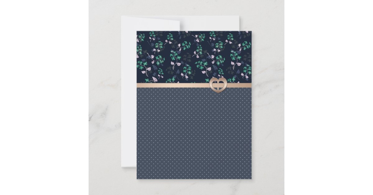 Beautiful floral seamless pattern forget-me-not bl invitation | Zazzle