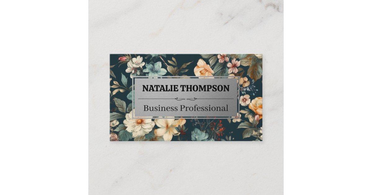 Beautiful Flower Background Business Card | Zazzle