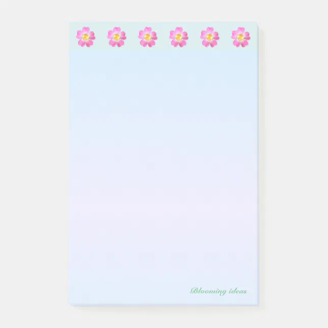 Beautiful Flower Header Post-it Notes | Zazzle