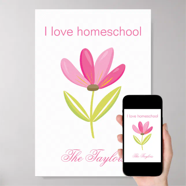 Beautiful flower homeschool poster | Zazzle