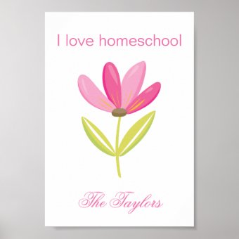 Beautiful flower homeschool poster | Zazzle