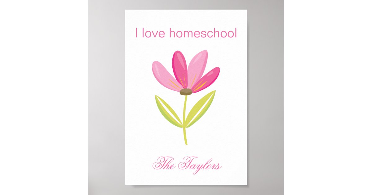 Beautiful flower homeschool poster | Zazzle