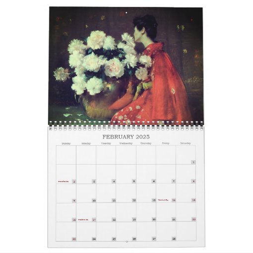 Beautiful Flower Painting Fine Art Calendar | Zazzle