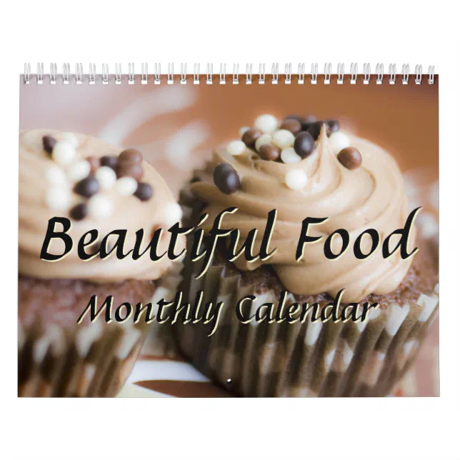 Beautiful Food Kitchen Chef Cooking Monthly Calendar | Zazzle