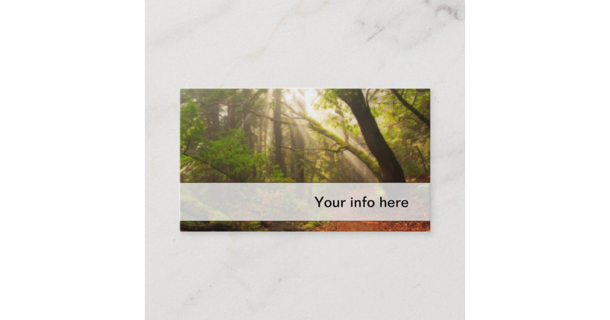 Beautiful forest business card | Zazzle