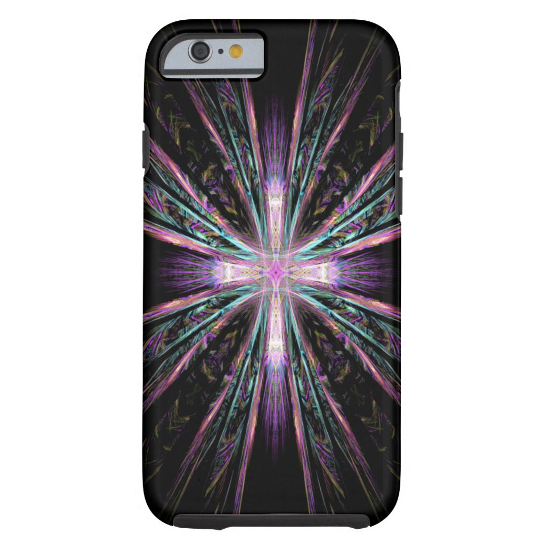 Beautiful fractal cross iPhone 6 case | Zazzle