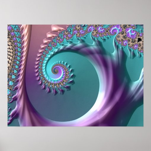 Beautiful fractal poster | Zazzle