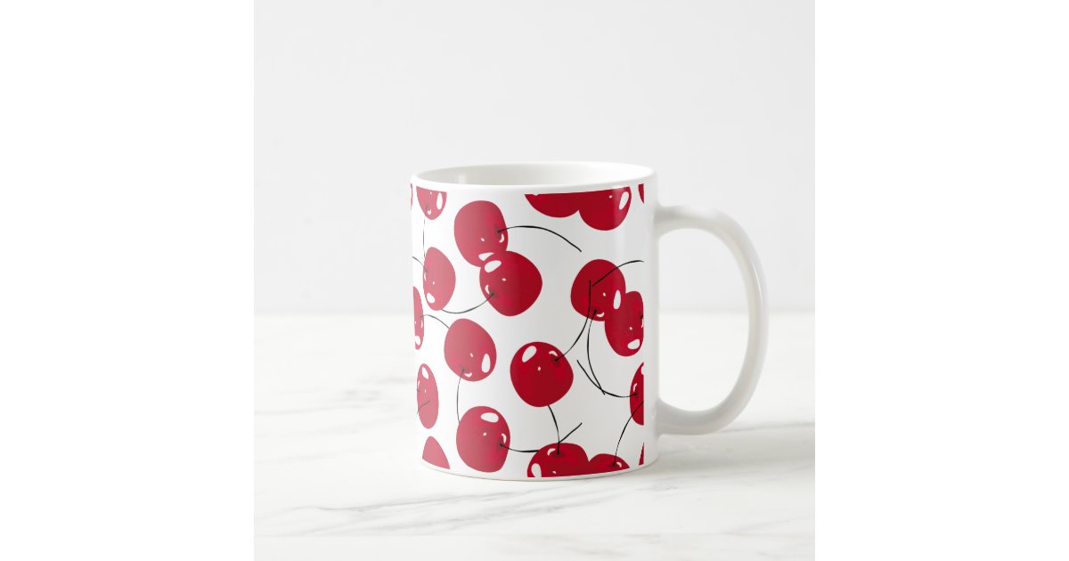 Beautiful Fresh Red Cherry Themed Coffee Mug | Zazzle