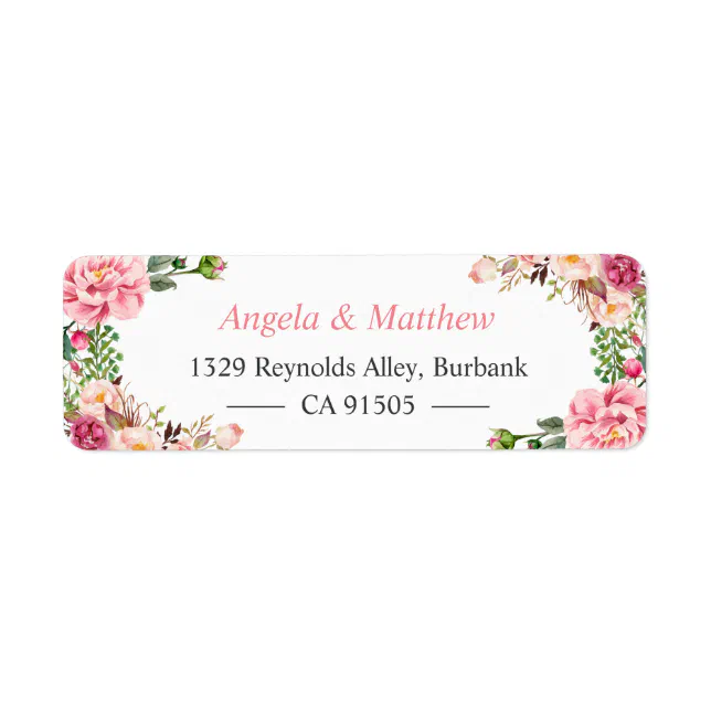 Beautiful Garden Floral Wrap Personalized Label | Zazzle
