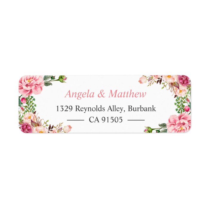 Beautiful Garden Floral Wrap Personalized Label | Zazzle.com