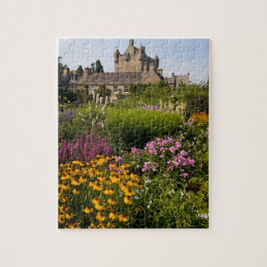 Beautiful gardens and famous castle in Scotland Jigsaw Puzzle | Zazzle.com