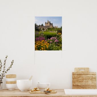 Beautiful gardens and famous castle in Scotland Poster | Zazzle
